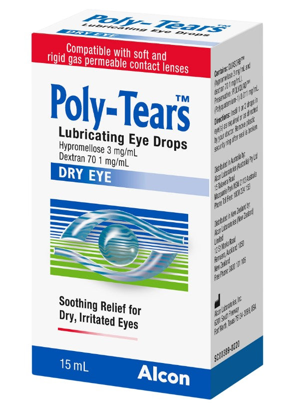 Poly-Tears Lubricant Eye Drops 15mL – Regents Park Pharmacy Online