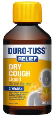 Duro-Tuss Relief Dry Cough Liquid 3 Years+ 200ml – RPP ONLINE
